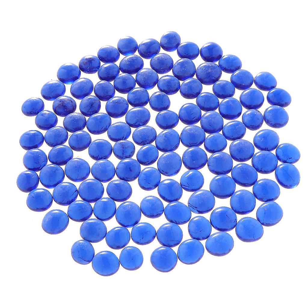 100Pcs Flat Glass Marble Pebbles Vase Fillers Decor Dark Blue | Fruugo AU