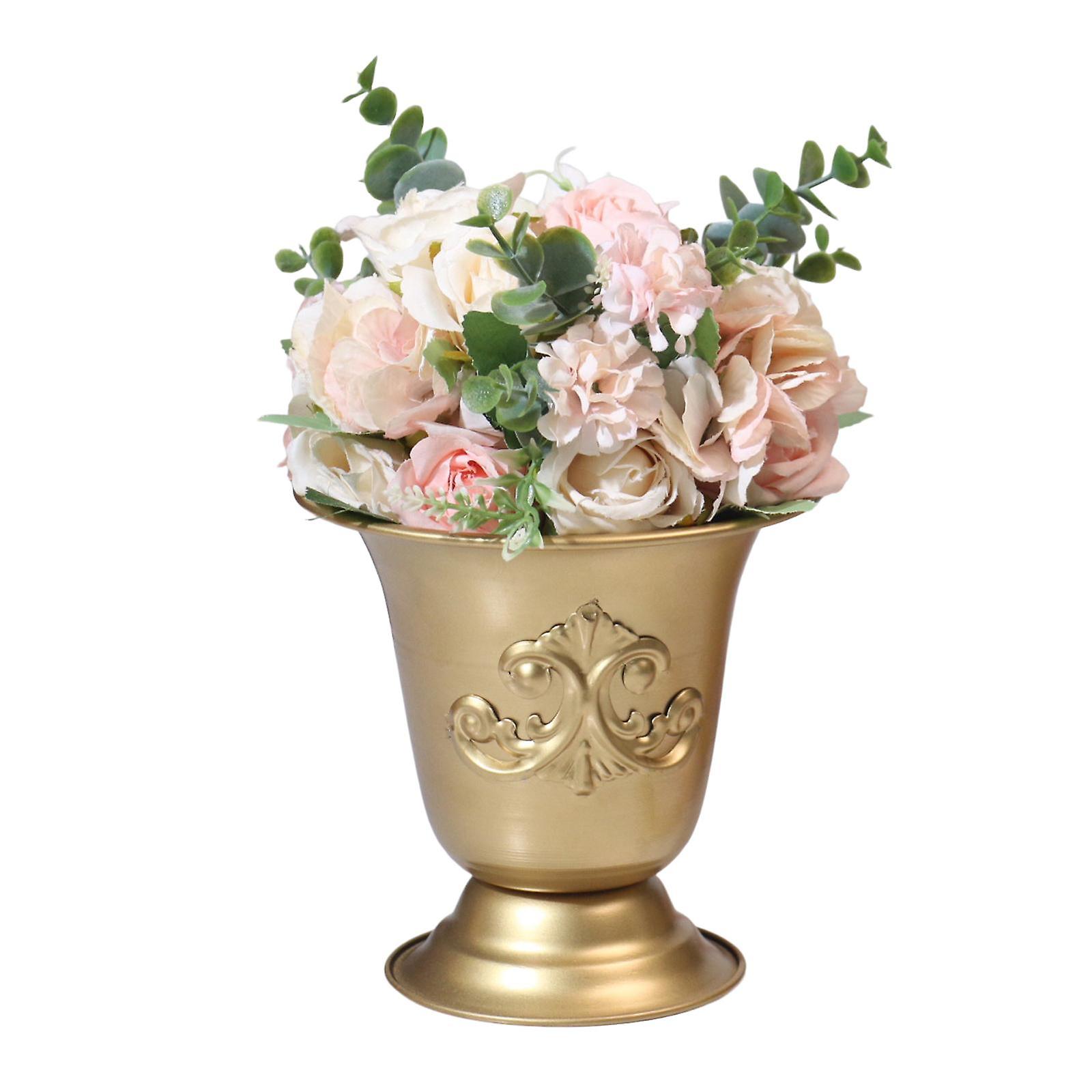 Plant Holder Stand Dried Flowers Holder Desk Wedding Metal Cup Flowers ...