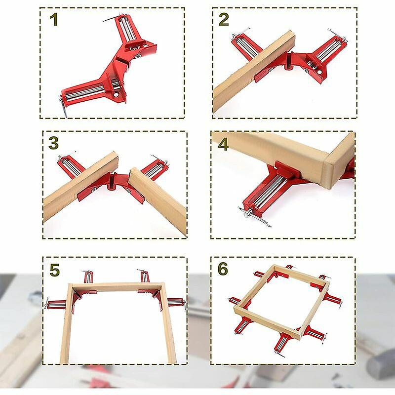 Set of 4 90 Degree Right Angle Clamps, Adjustable Wood Corner Clamps ...