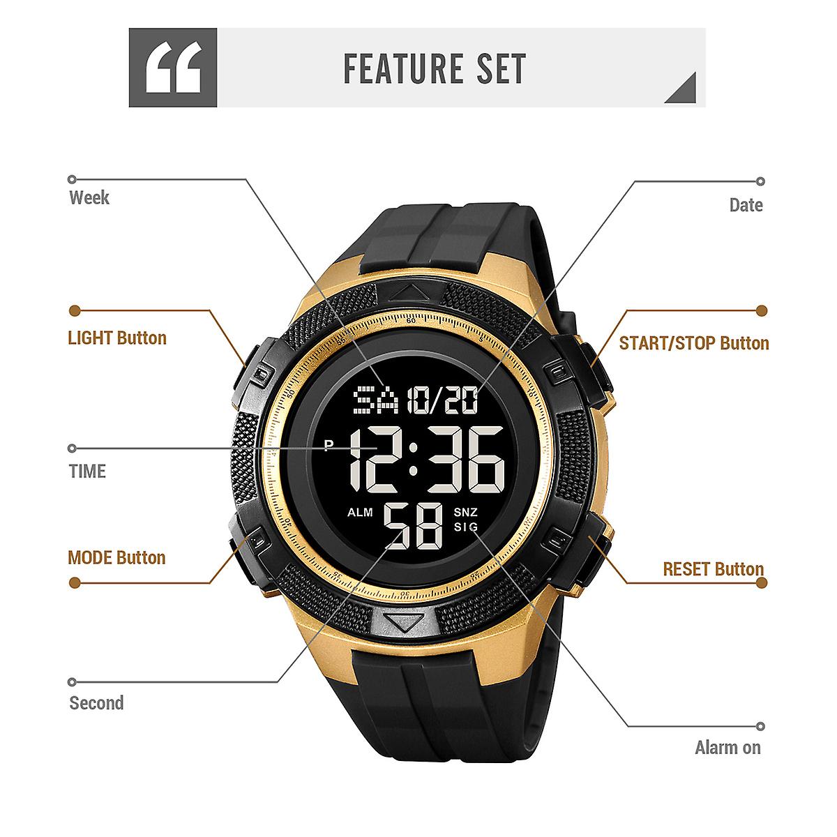 Multi-function Luminous Electronic Watch Student Model Waterproof LED ...