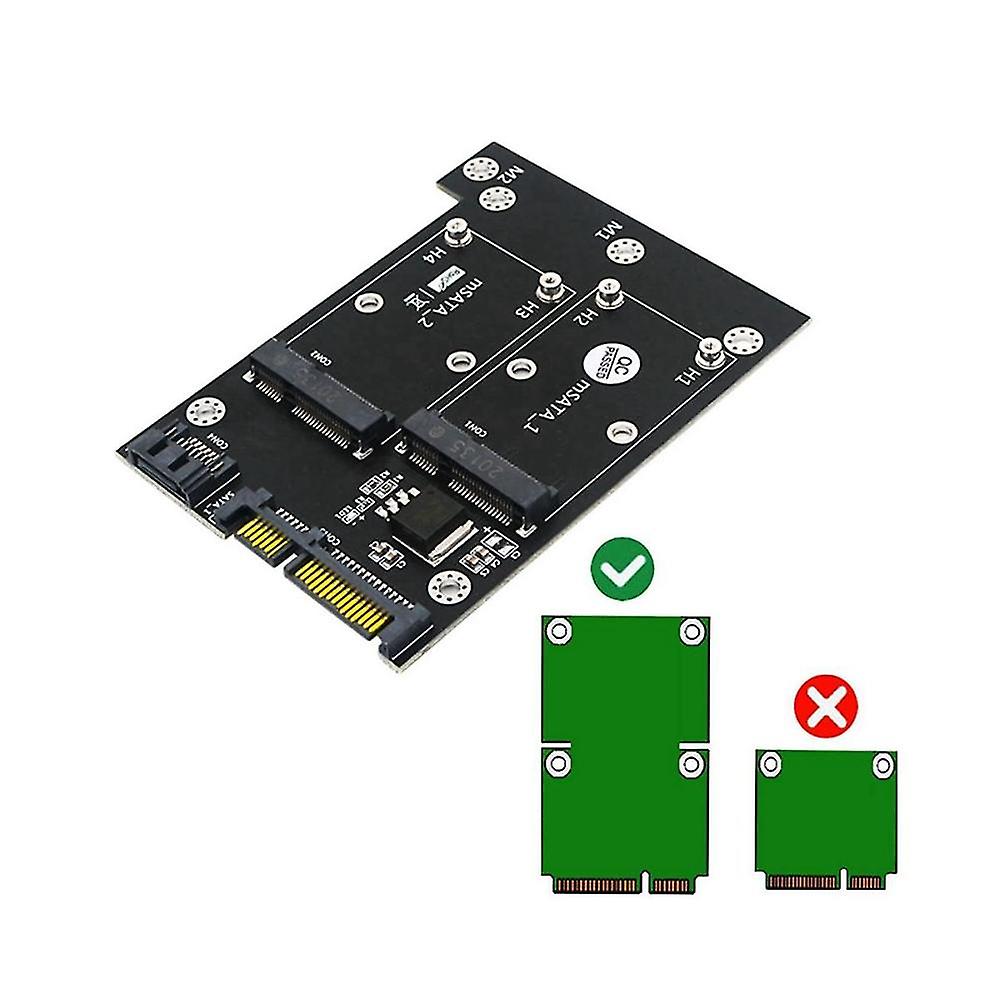 Dual Msata Ssd To Dual Sata3.0 6gbps Converter Adapter Card With Led ...