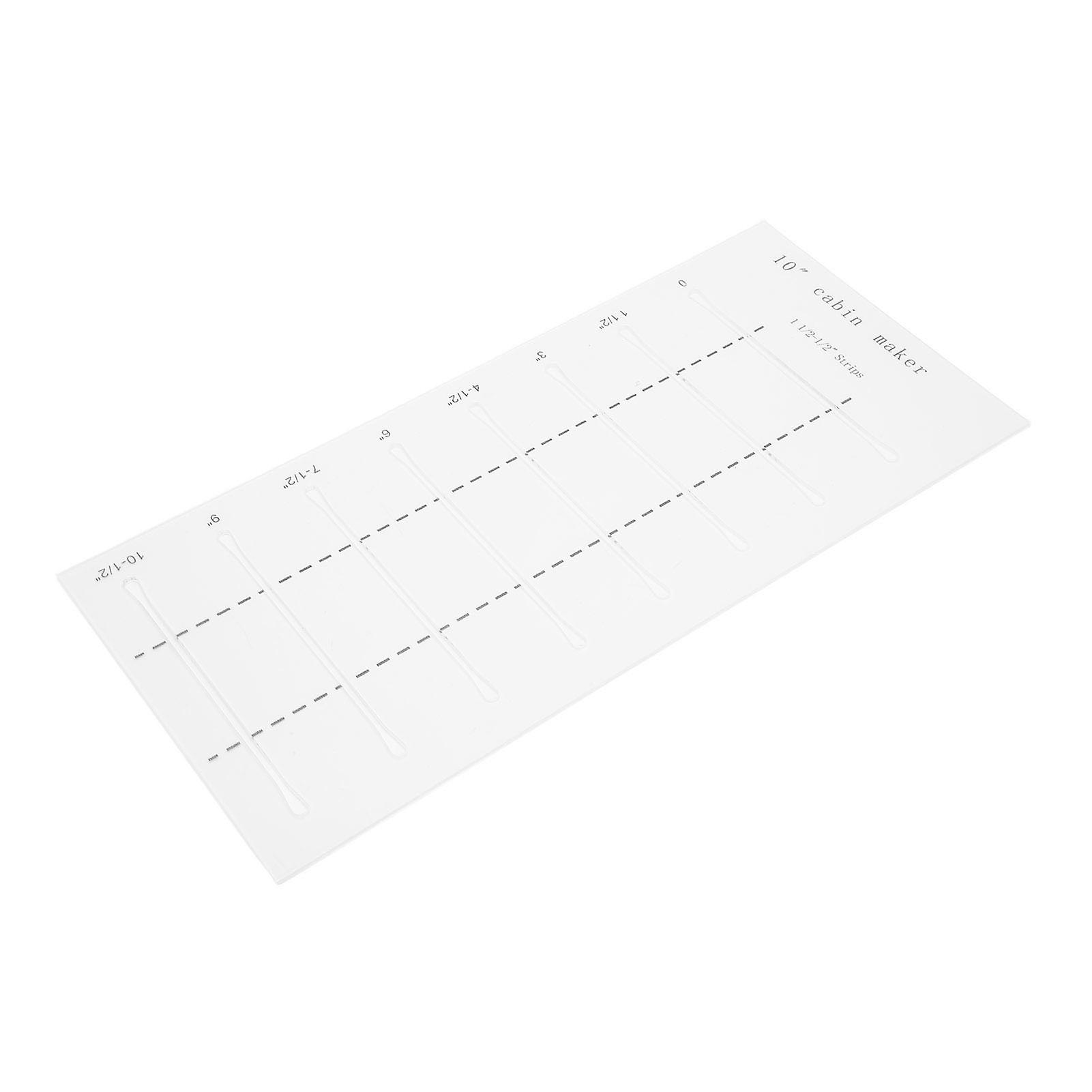 10 Inch Log Cabin Quilting Rulers Clear Scale Smoother Edges Log Cabin ...