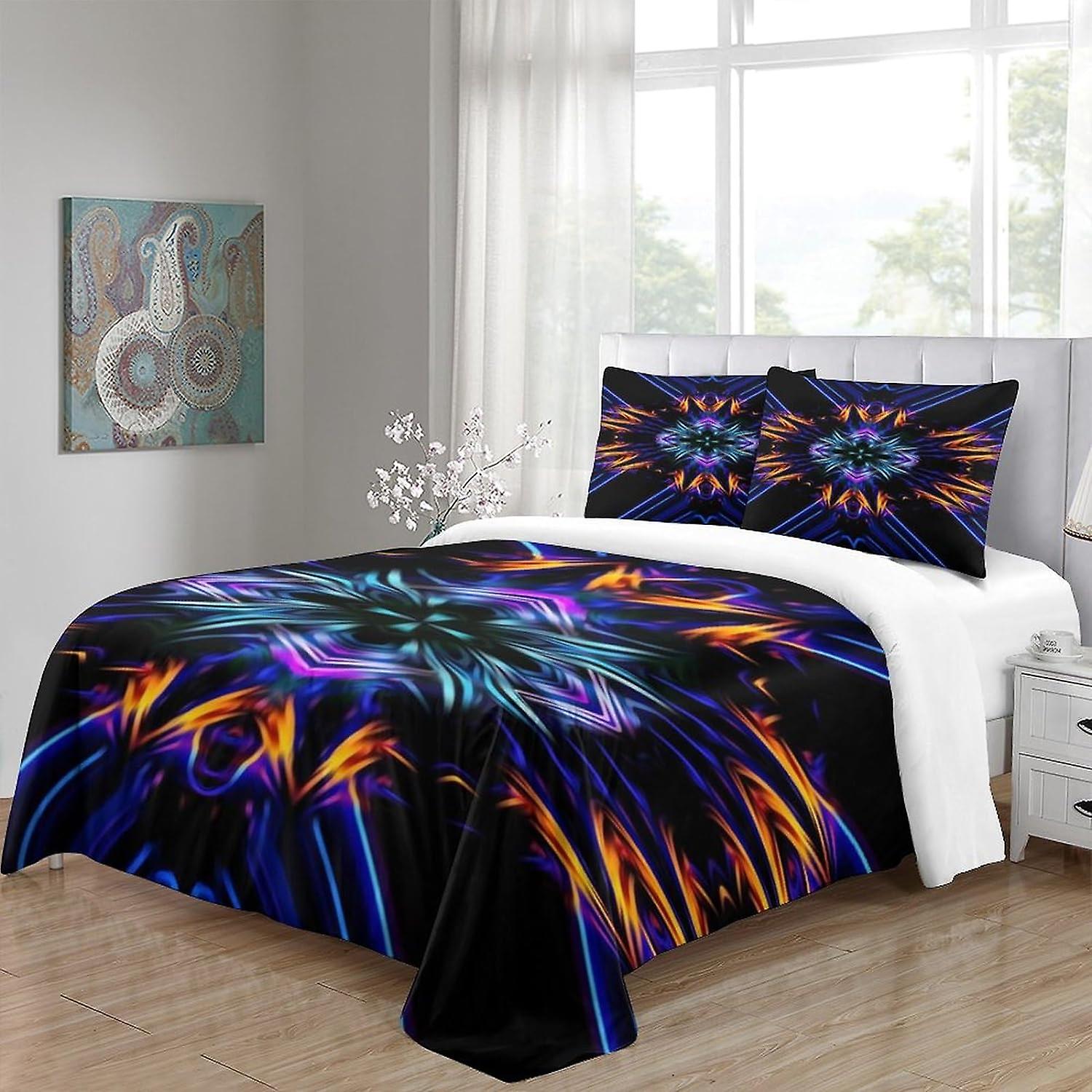 ARIJORJA geometry Duvet Cover Set neon Printed Bedding Set neon ...