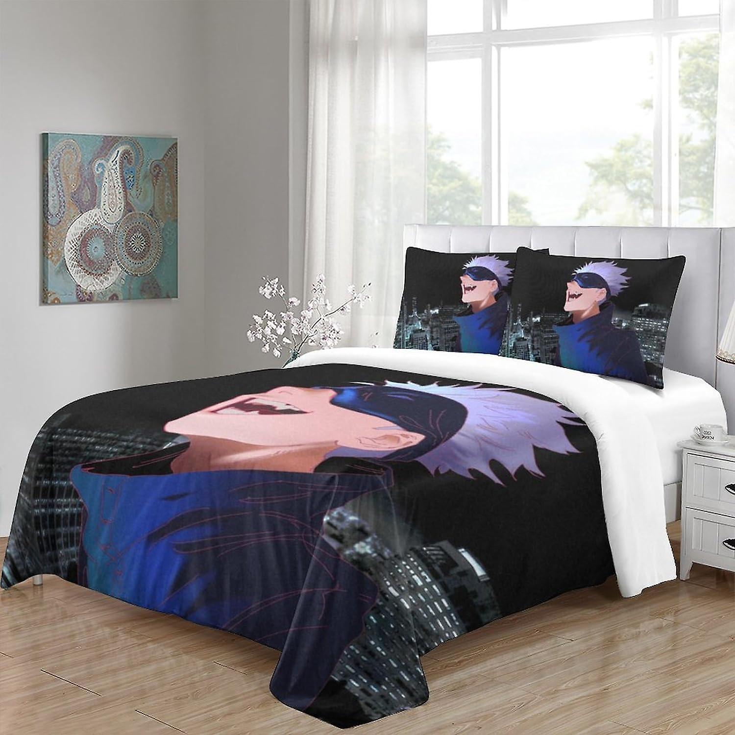 Anime Satoru Gojo 3D Print Bedding Set,Duvet Cover Set for Kids Boys ...