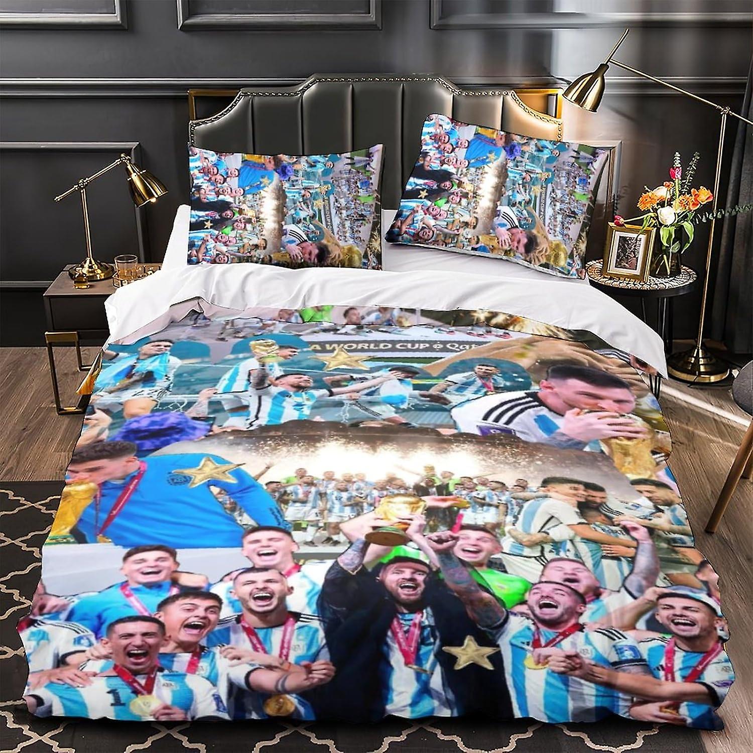 PGtaa Lionel Messi Duvet Cover Set for Kids Bed Cover Adults Bedroom,3D ...