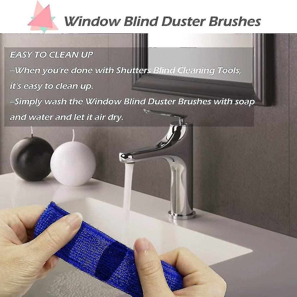2 Pack Blind Dust Brush With 6 Microfiber Sleeves For Air Conditioner ...