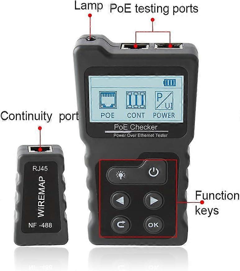 Cable tester Hancaner meter Network cable tester RJ45 patch cable ...