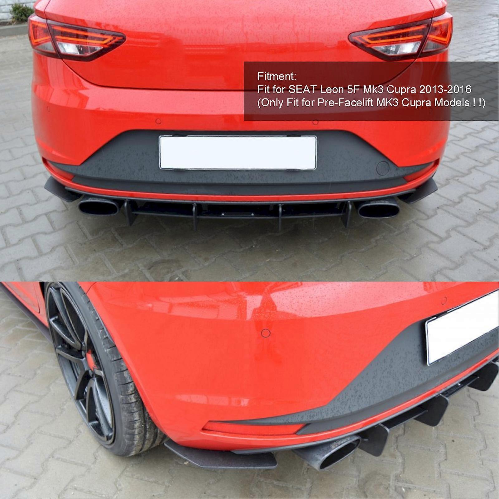 Gloss Black for Maxton Style Rear Bumper Diffuser Valance With Side ...