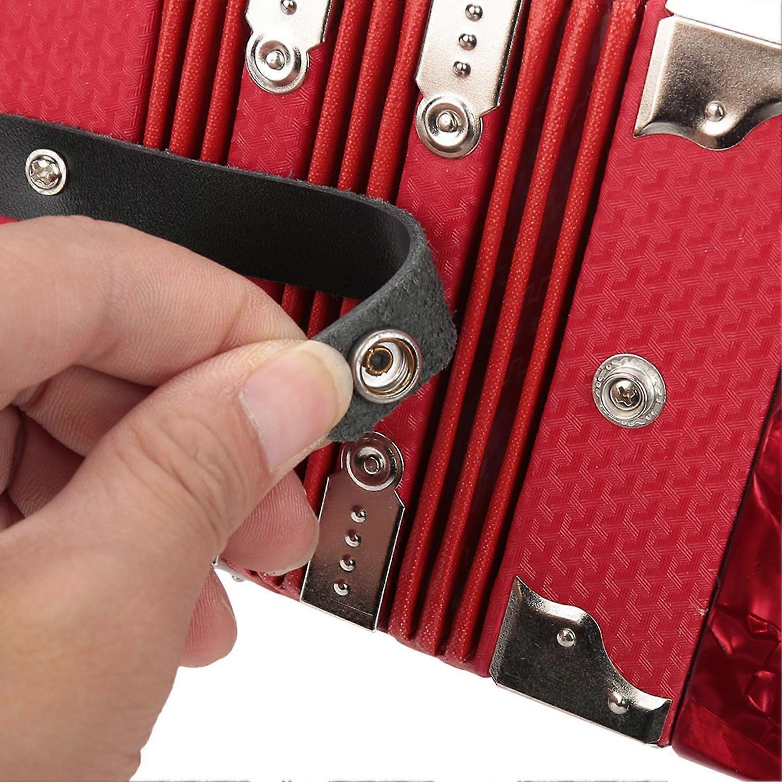 Professional 20 Buttons Accordion Concertina Musical Instrument (red ...