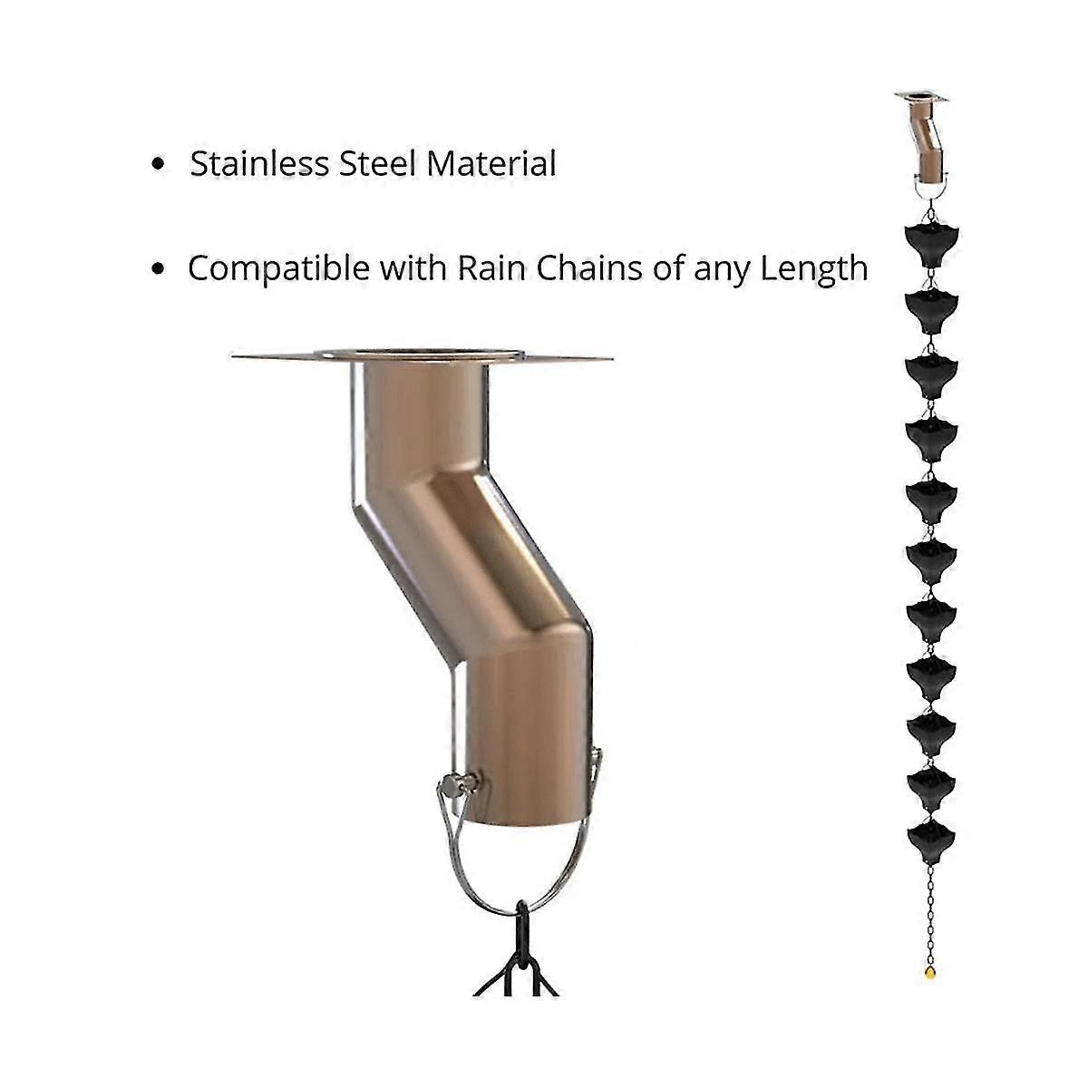 Rain Chain Gutter Adapter Drainage Pipe Installer Under Gutter Portable ...