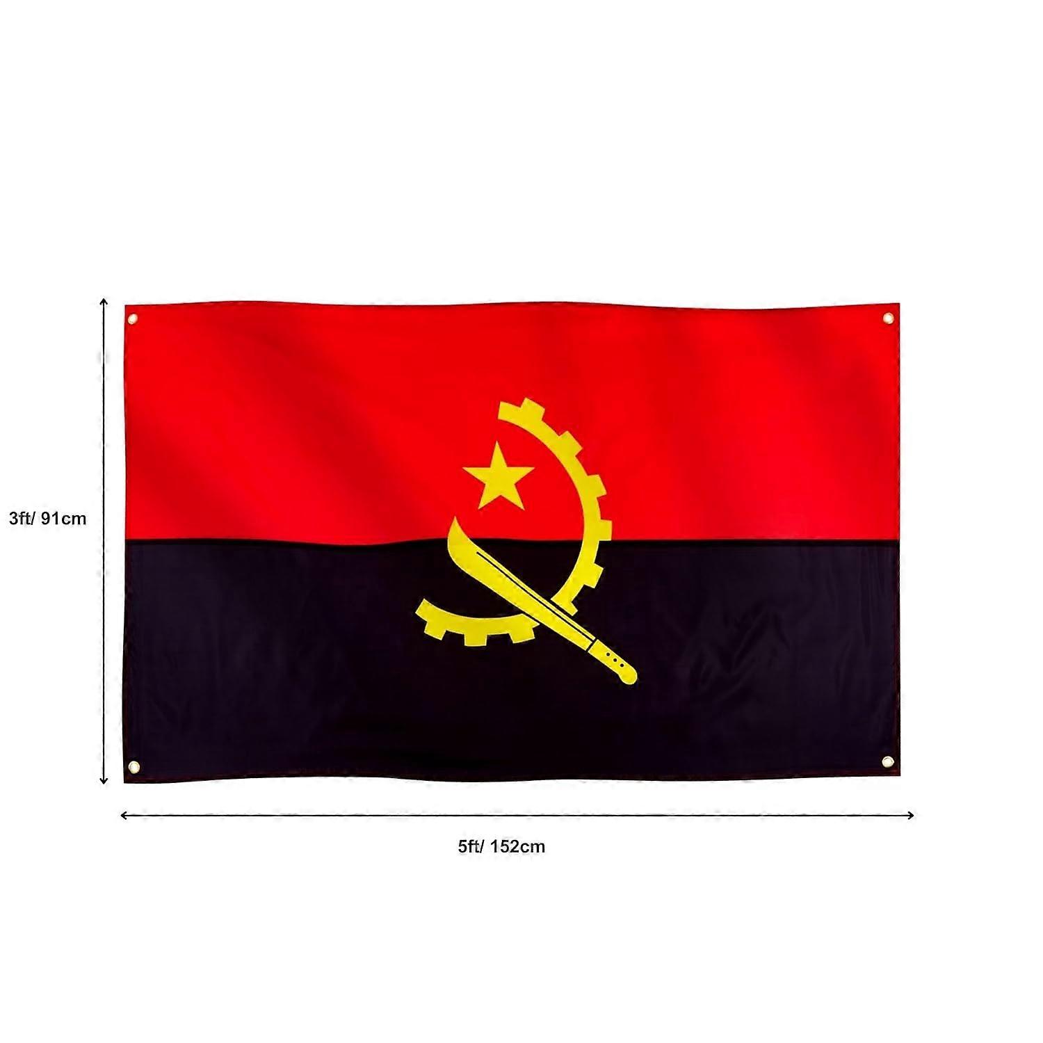 Angola Flag,Eyelet In Every Corner, Angolan Republic Flag, Premium Flags, Inside, Outside, Vivid ...