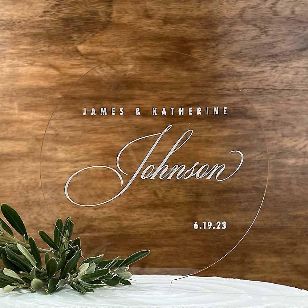 Custom Acrylic Wedding Cake Topper with Names Personalized Mr and Mrs ...
