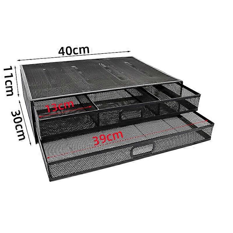 Formwell Monitor Stand Riser with Drawer - Mesh Metal Desk Organizer ...