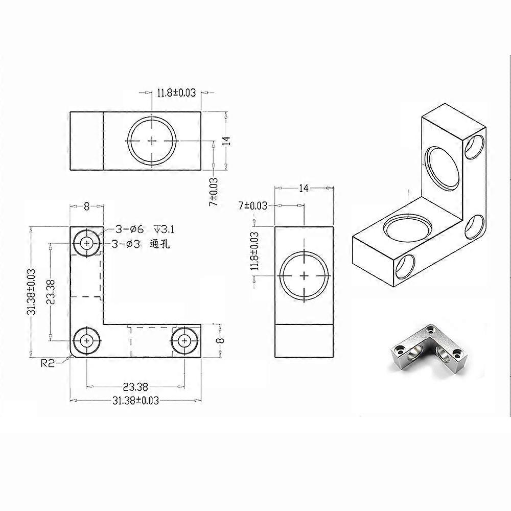 Mini Right Angle Commutator Micro 90 Degree 1:1 Bevel Gearbox Diy Self ...