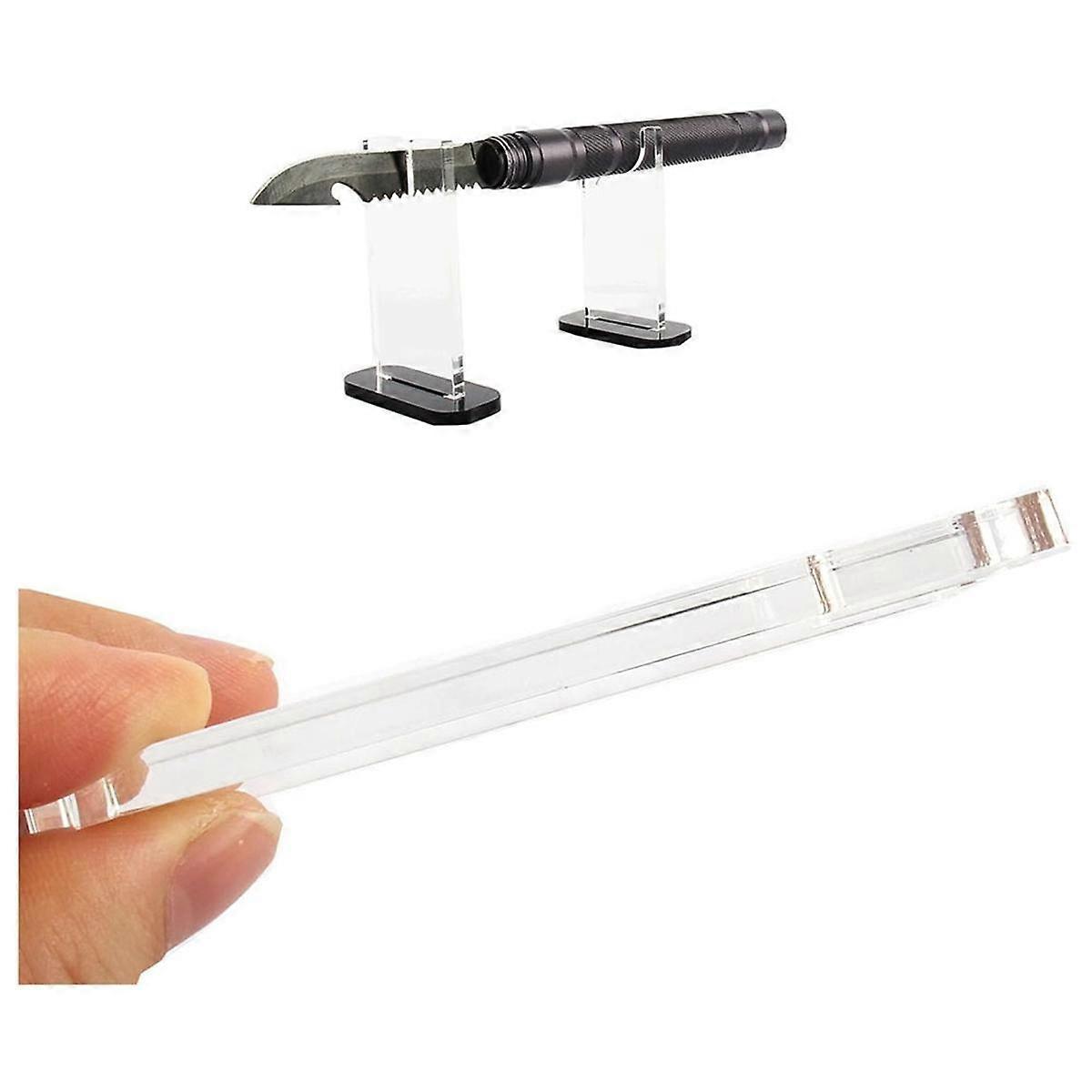 4Sets Knife Display Stand,Acrylic Knife Holder Collector,Single Knife ...