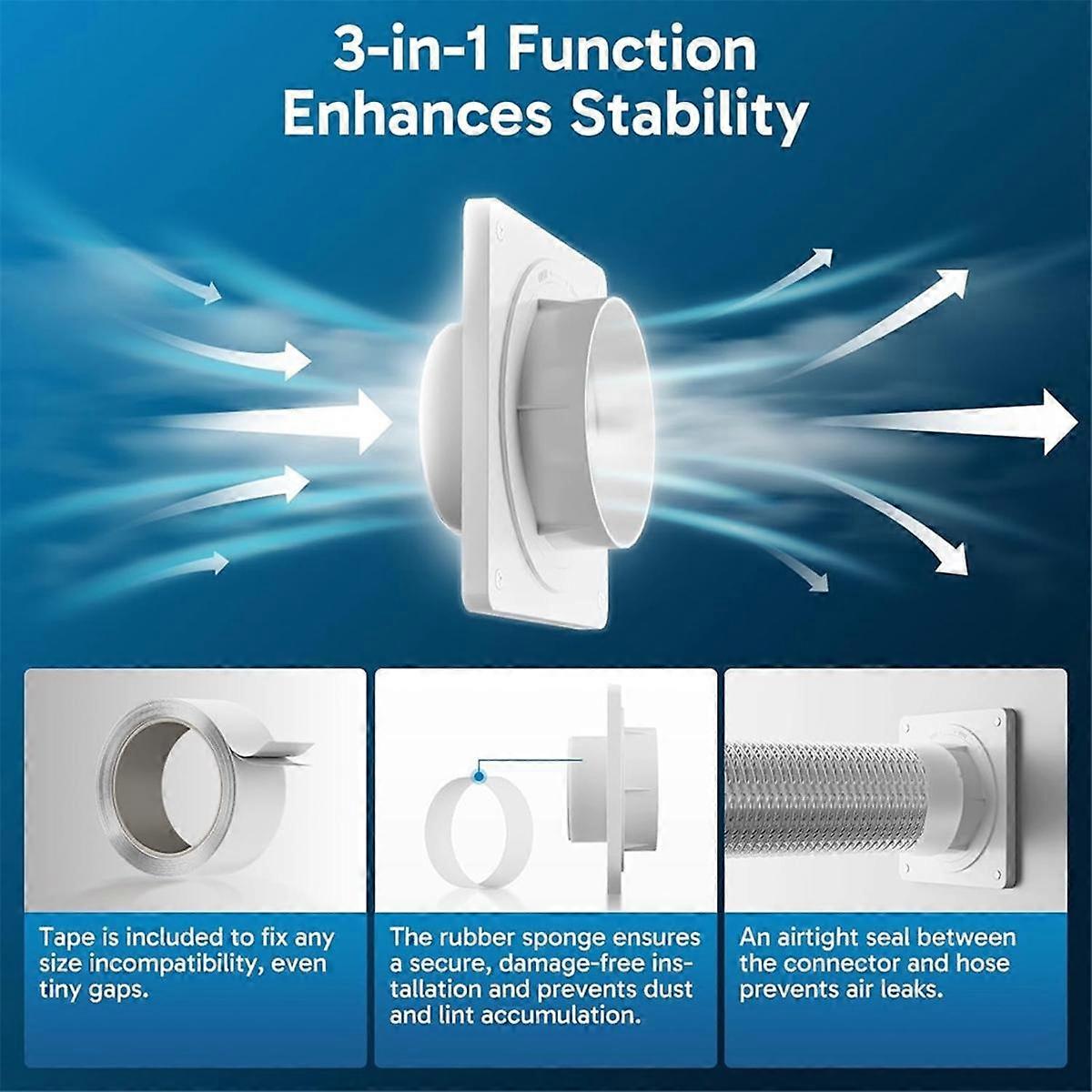 Dryer Vent Connector, Twist Lock Dryer Hose Vent Kit with Quick Connect ...
