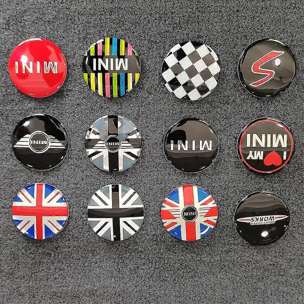 4pcs 52mm Car Wheel Center Hub Stickers Logo For Mini Cooper Jcw R50 ...
