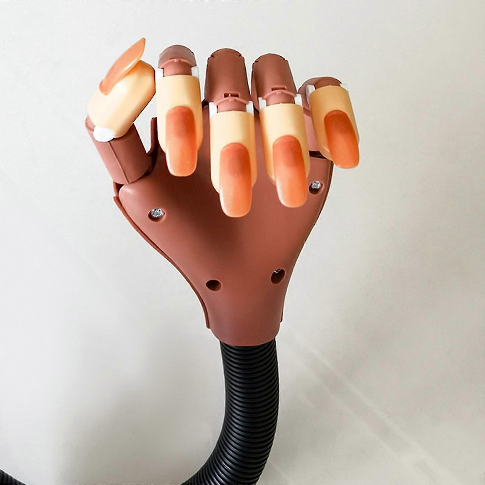 Acrylic Nails Flexible Practice Fake Hand, Nail Training Adjustable ...