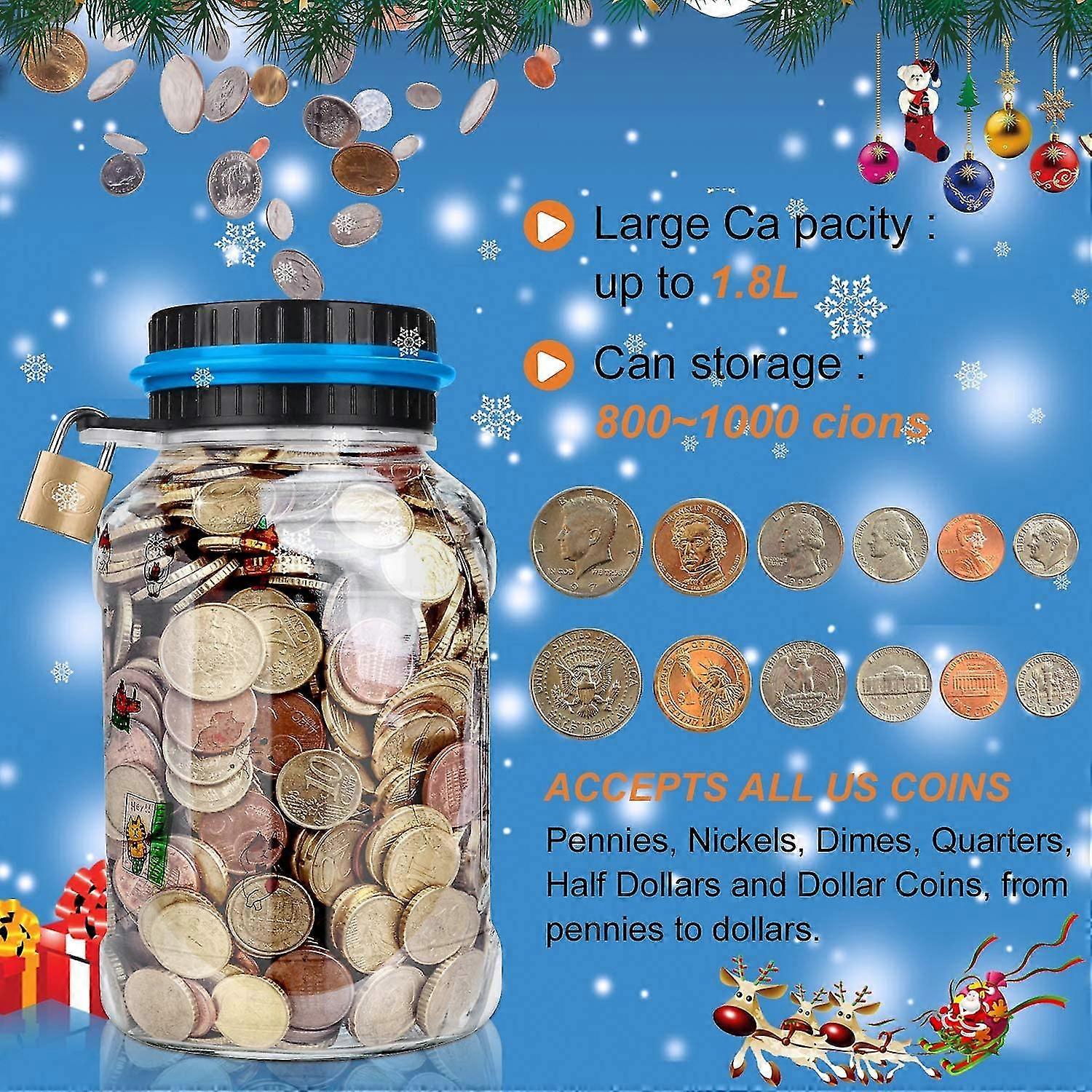 Digital Money Box, Automatic Counting Money Box For Kids | Fruugo UK