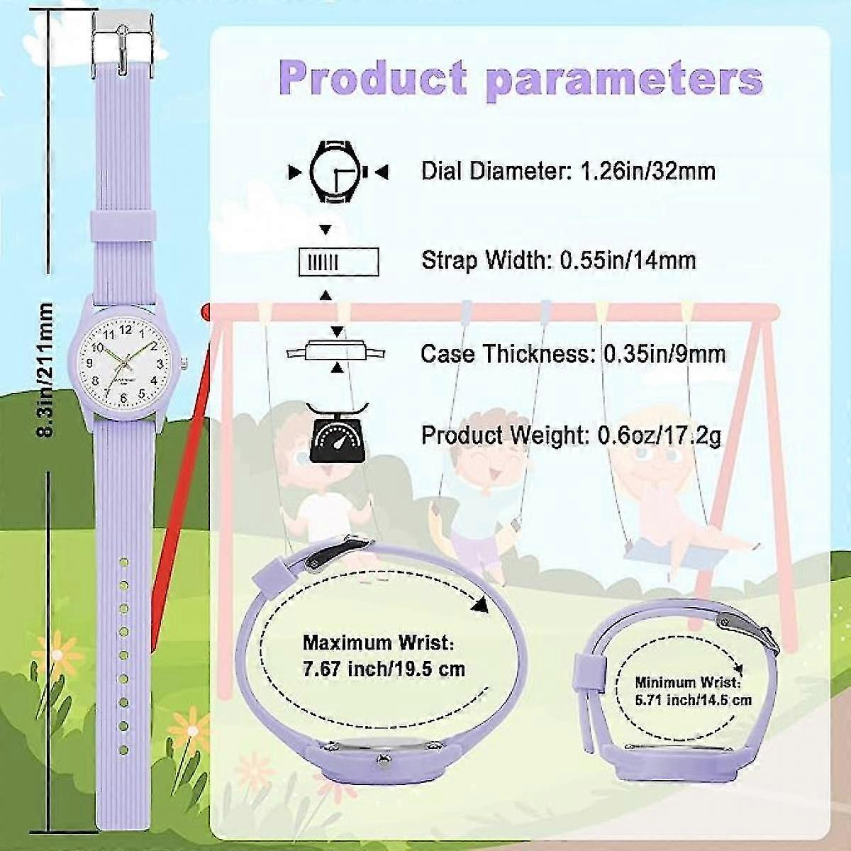 Kids Analog Watches for Girls Boys Kids Watches with Soft Band Learning ...