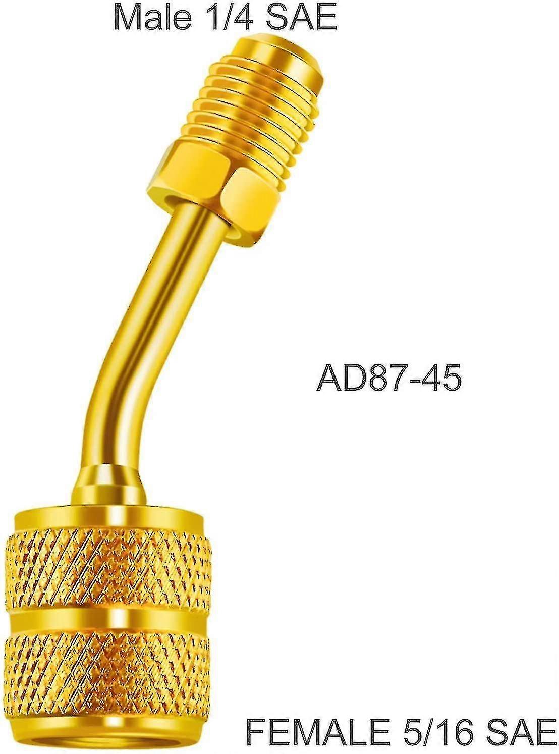 R410a Charging Vacuum Port Adapter Brass Converter With Thimble 5/16 ...