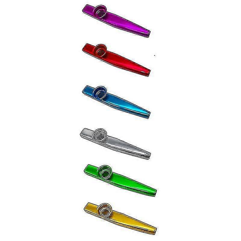 24-pack Metal Kazoos With 24 Pcs Kazoo Flute Diaphragms 6 Colors,good ...