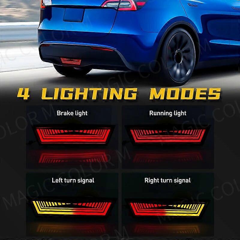 For Tesla Model Y 2019 2020 2021 2022 3-in-1 Functions Rear Running ...