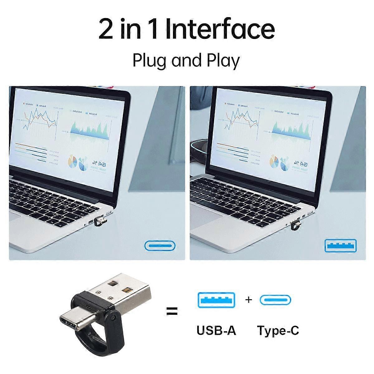 Laser for Power Point PPT Clicker USB/Type C Dual Head Receiver ...