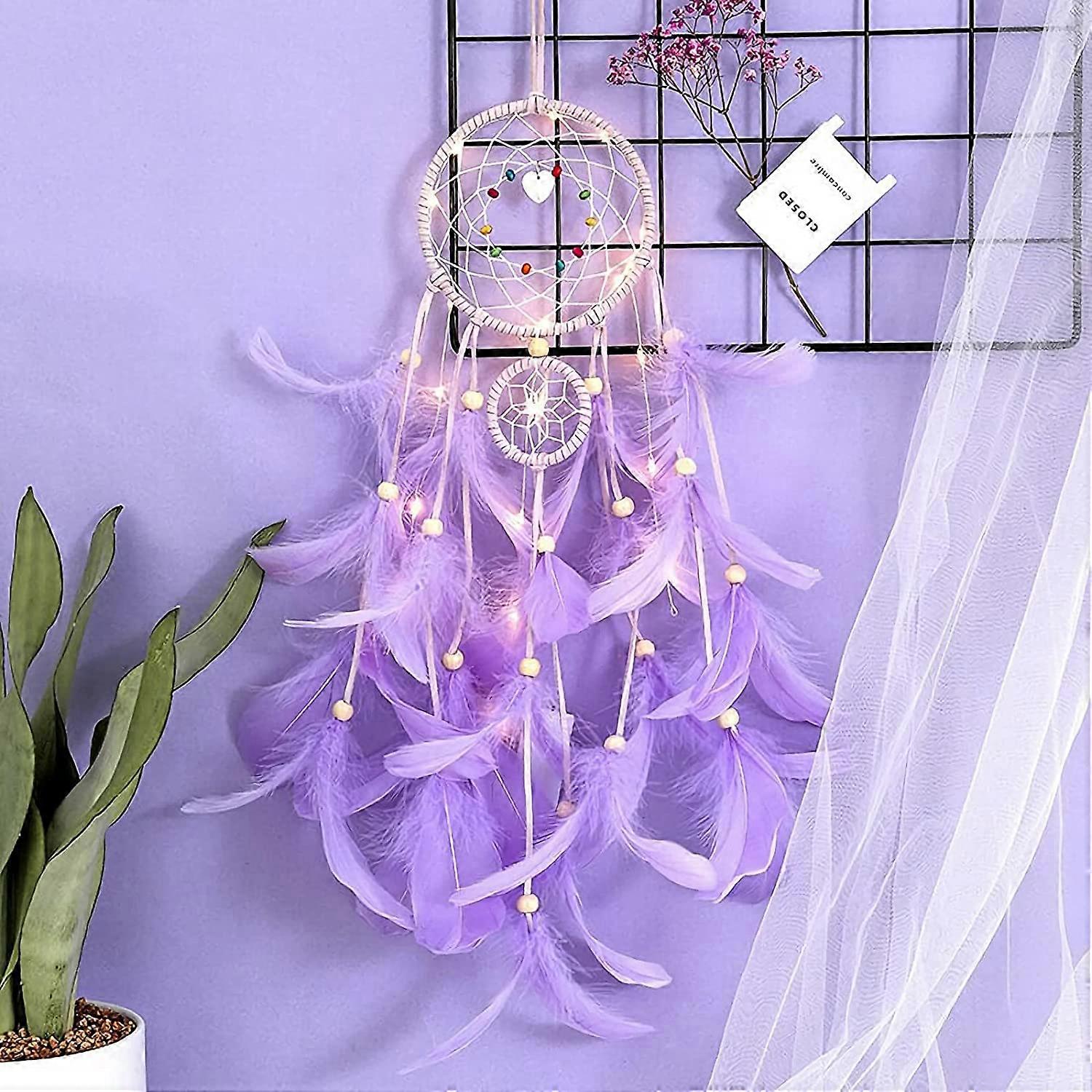 Dream catcher Wall Decor, Handmade Dream Catcher with LED Light ...