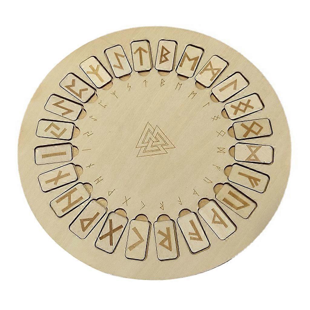 Houten Runen Waarzeggerij Gegraveerd Bord Wiccan Symbolen Tekens Altaar ...
