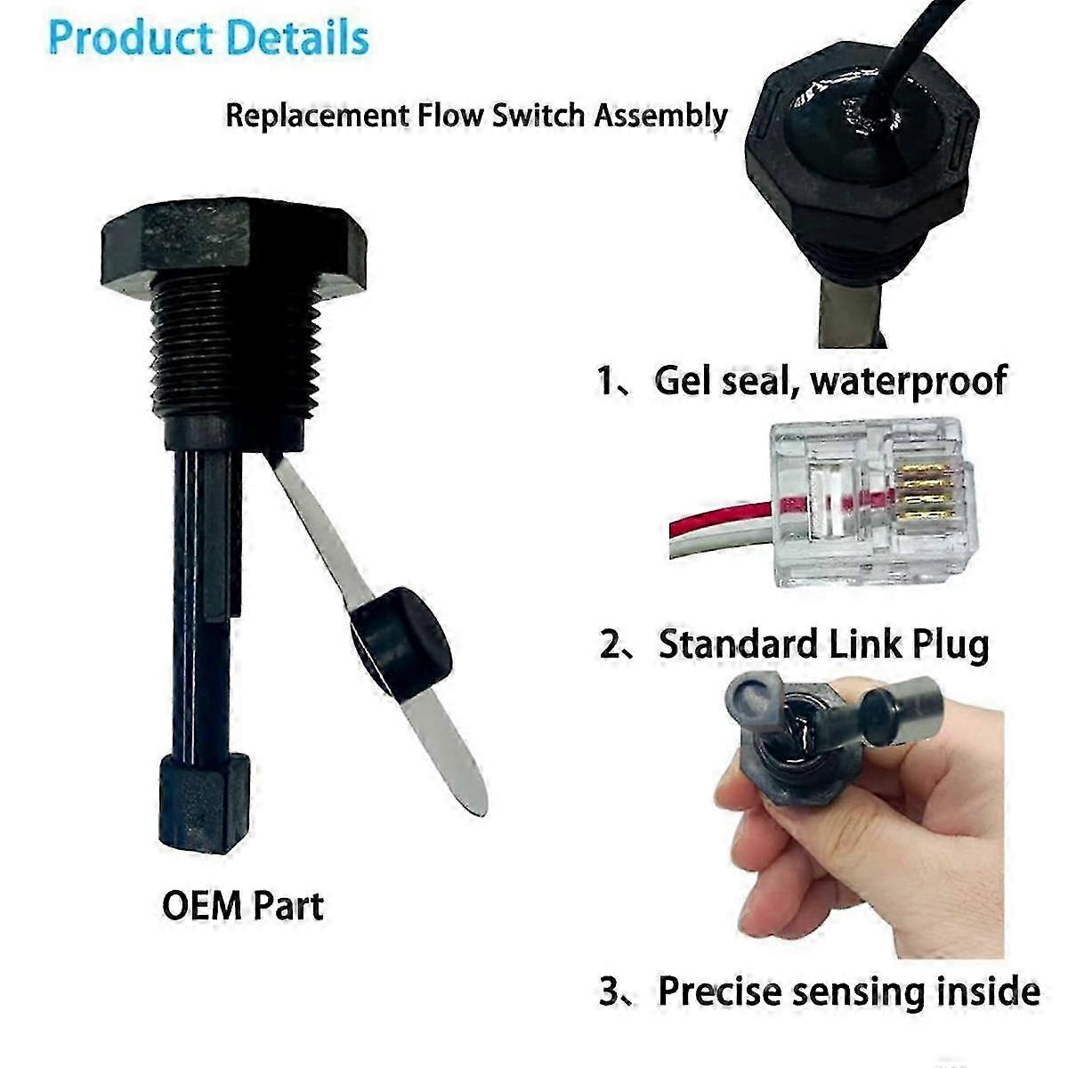 Flow Switch Assembly Replacement Kit For / Aquarite Salt Systems, Flow ...