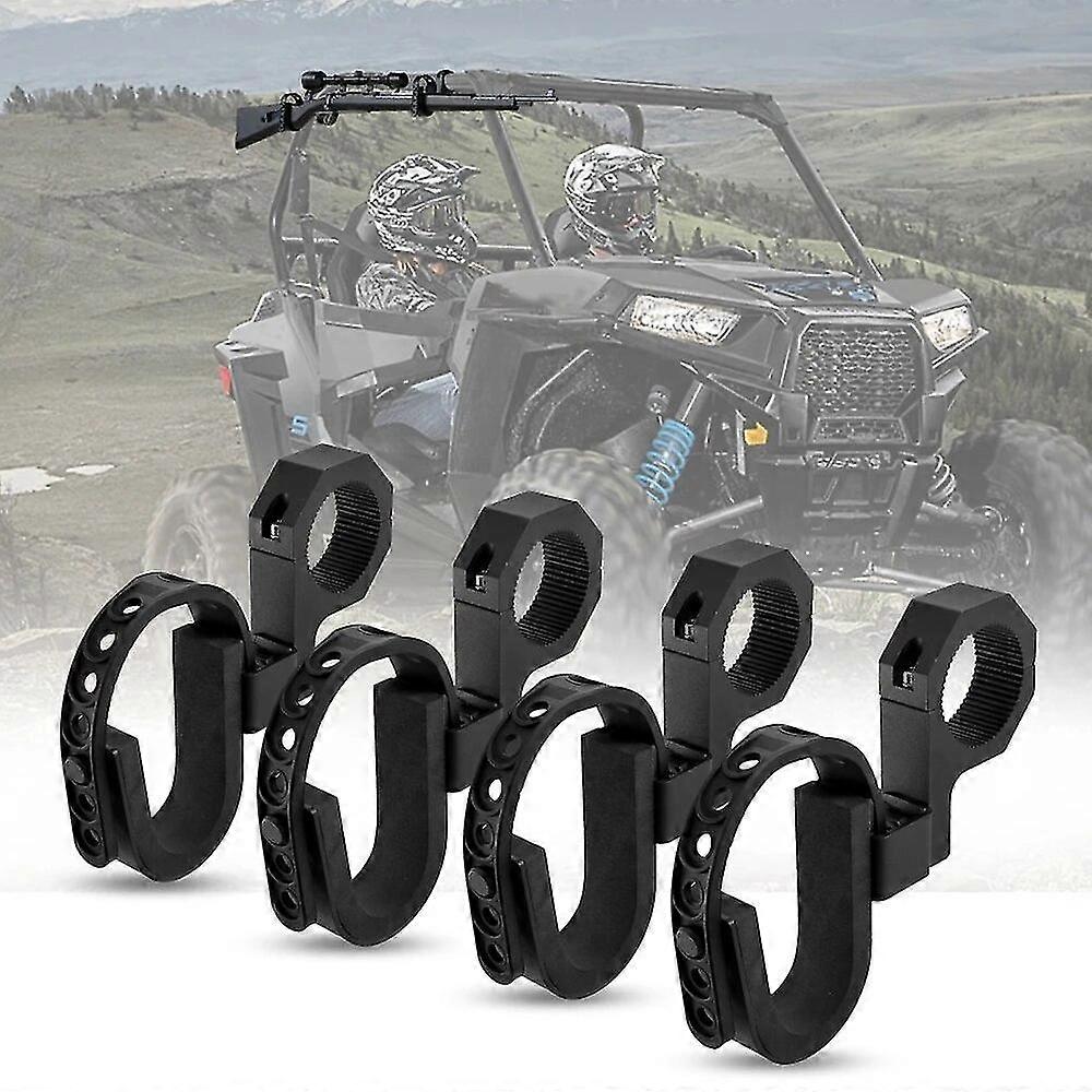 4PCS UTV Roof Gun Holder Rack Mount Bow &Utility Rack for 1-2 Round ...