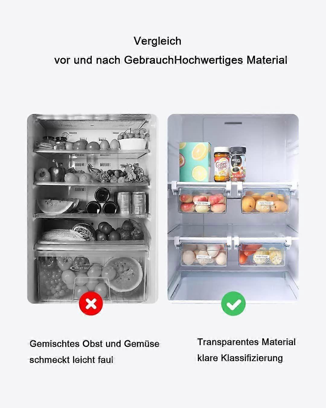 Fridge Organiser, Pull Out Drawer, Fridge Storage Box, Fridge Bin in a ...