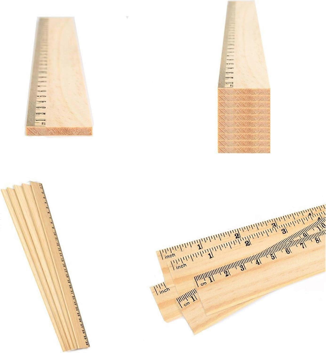 10-pack bulk wooden rulers for measuring office | Fruugo UK