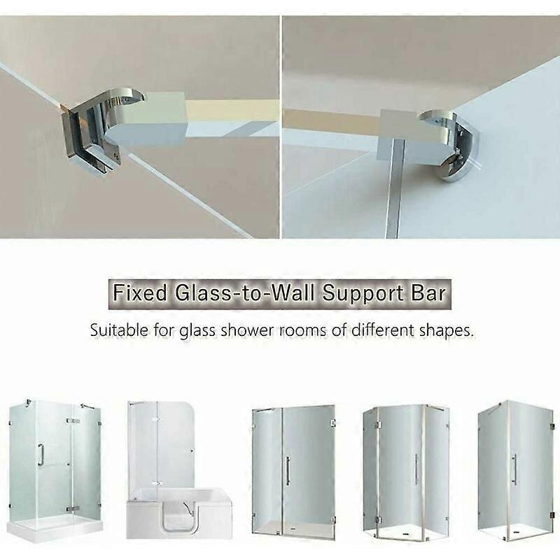 Walk-In Shower Support Arm, Angle Adjustable Joints With Glass ...