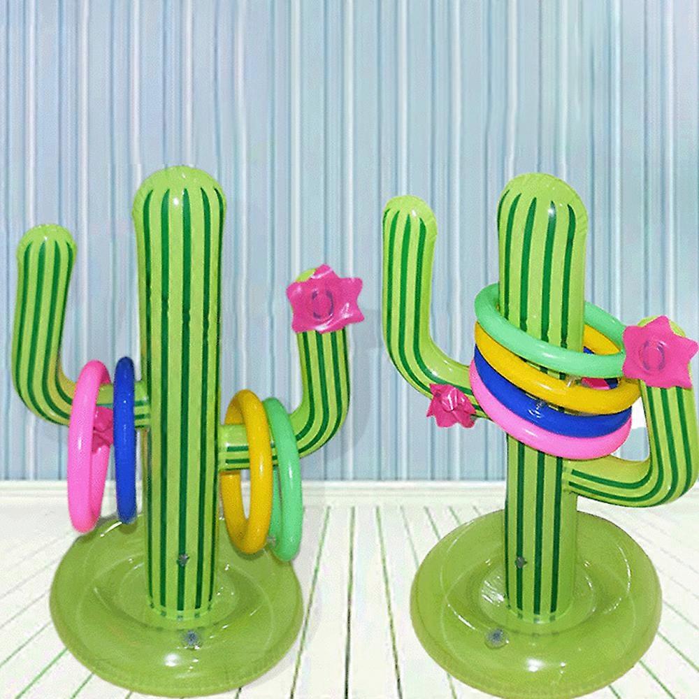 Inflatable Cactus Ring Toss Game Set Target Throw Floating Swim Ring ...
