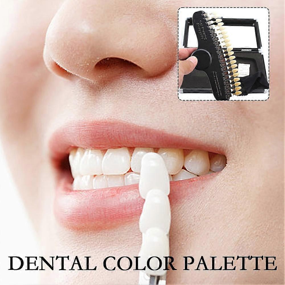 20 colors (A) $Dental color chart 20 color chart with mirror Teeth ...