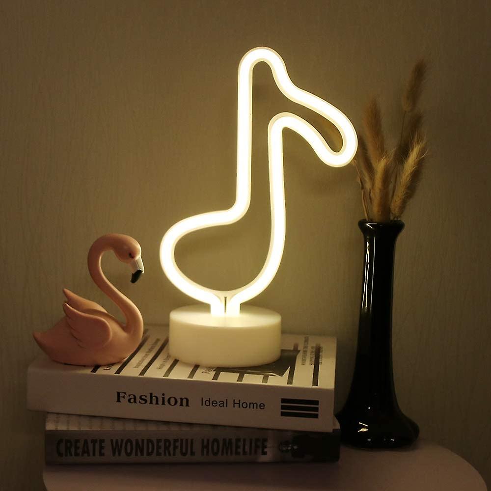 Music Note Neon Lights Led Musical Notation Shaped Night Lamps ...