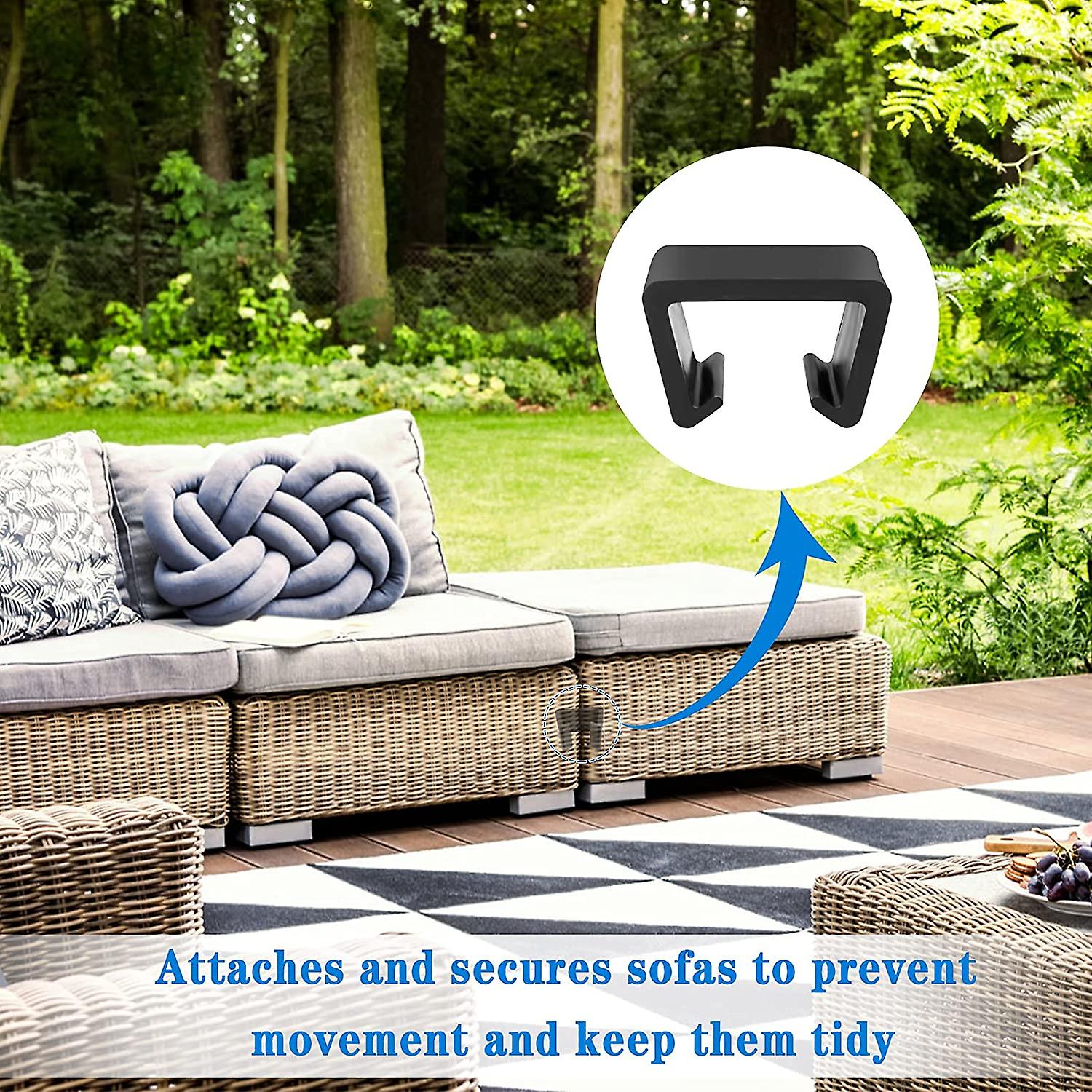 18 PCS Outdoor Patio Wicker, Furniture Alignment Clips Patio Rattan ...