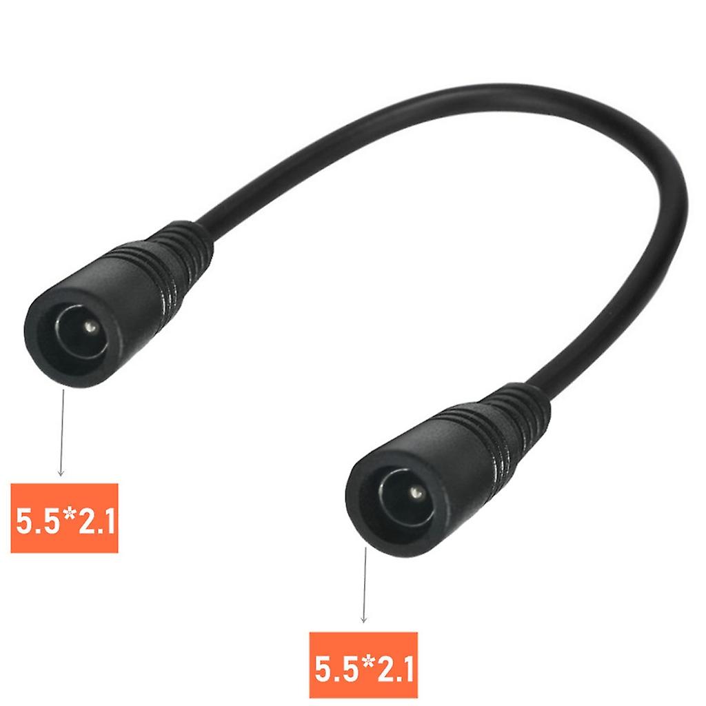 5.5mmx 2.1mm Female to Female Round DC Power Cord Extension Cable 12V ...