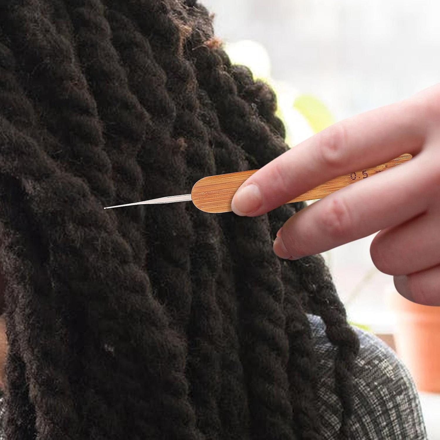 9 Pieces Bent Latch Hook Crochet Needle Set Latch Hook Dreadlocks Tool ...