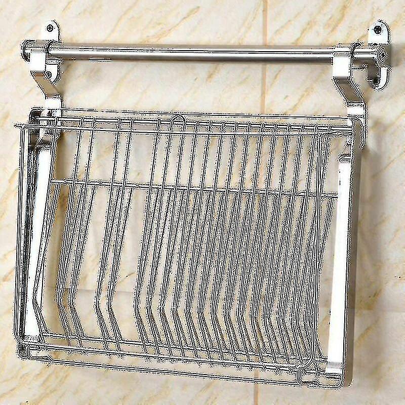 Stainless Steel Collapsible Wall Mounted Dish Rack | Fruugo UK
