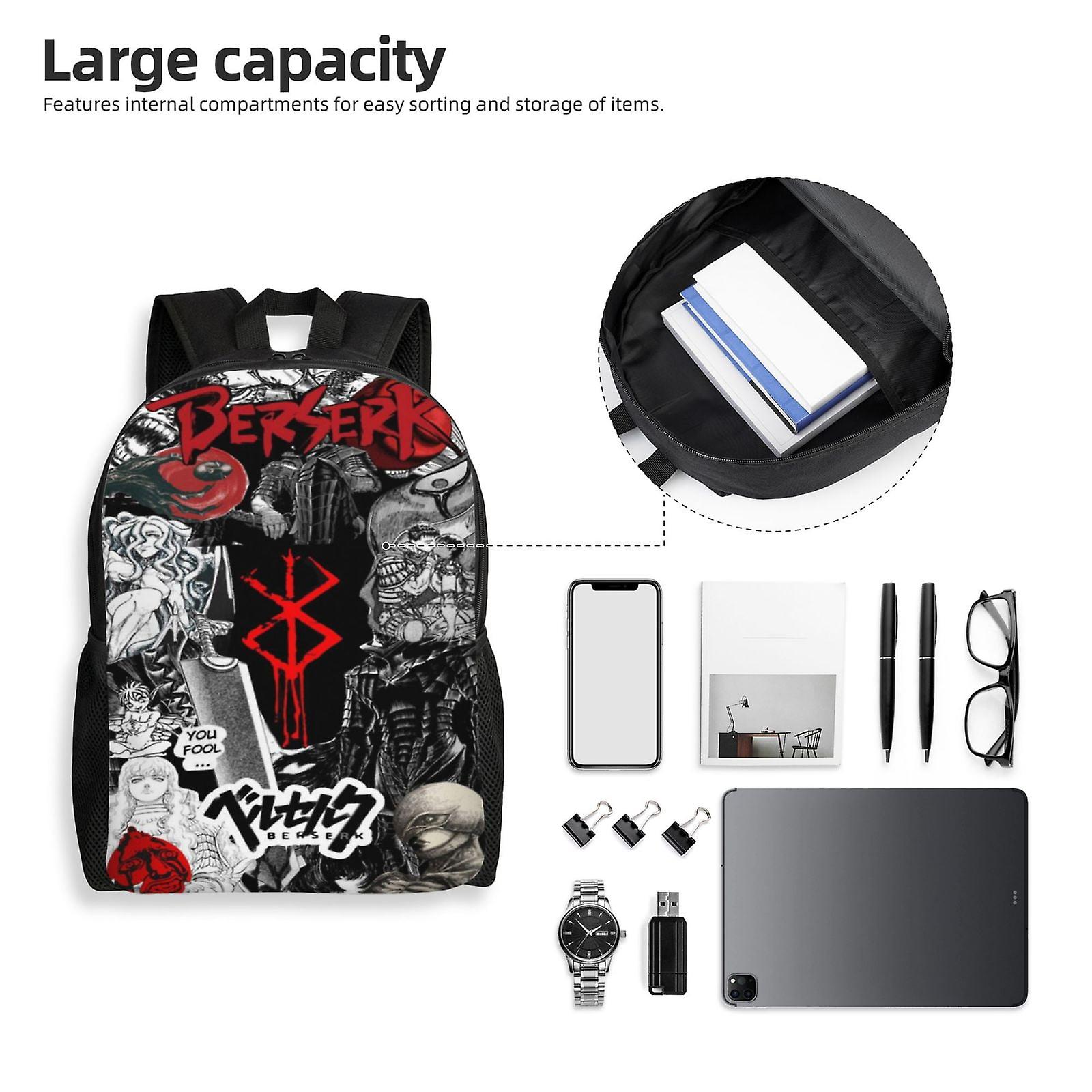 Berserk Backpack Cute Anime Large Capacity Multifunction Backpacks ...