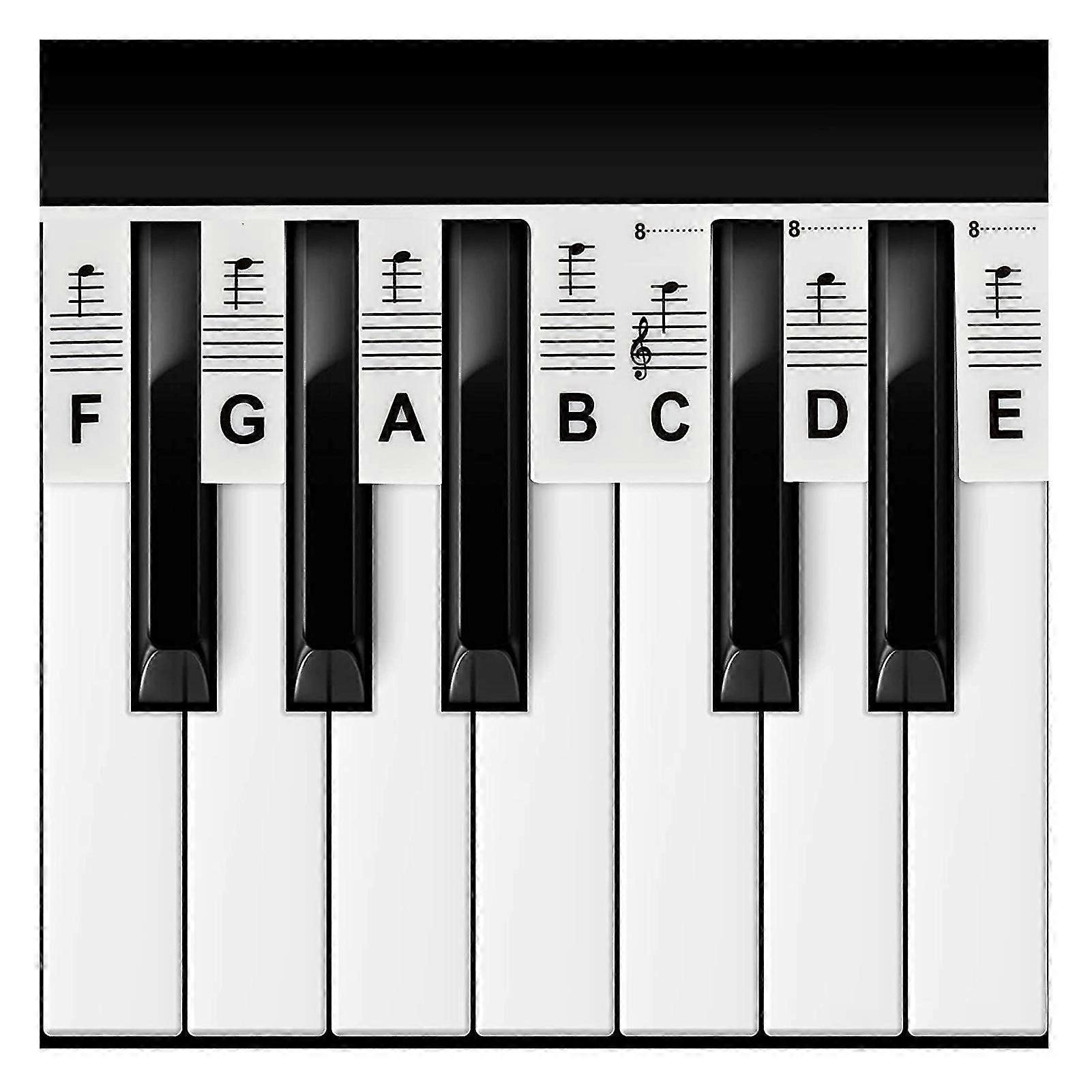 Removable Piano Keyboard Note Silicone And No Need Stickers Learn Piano ...