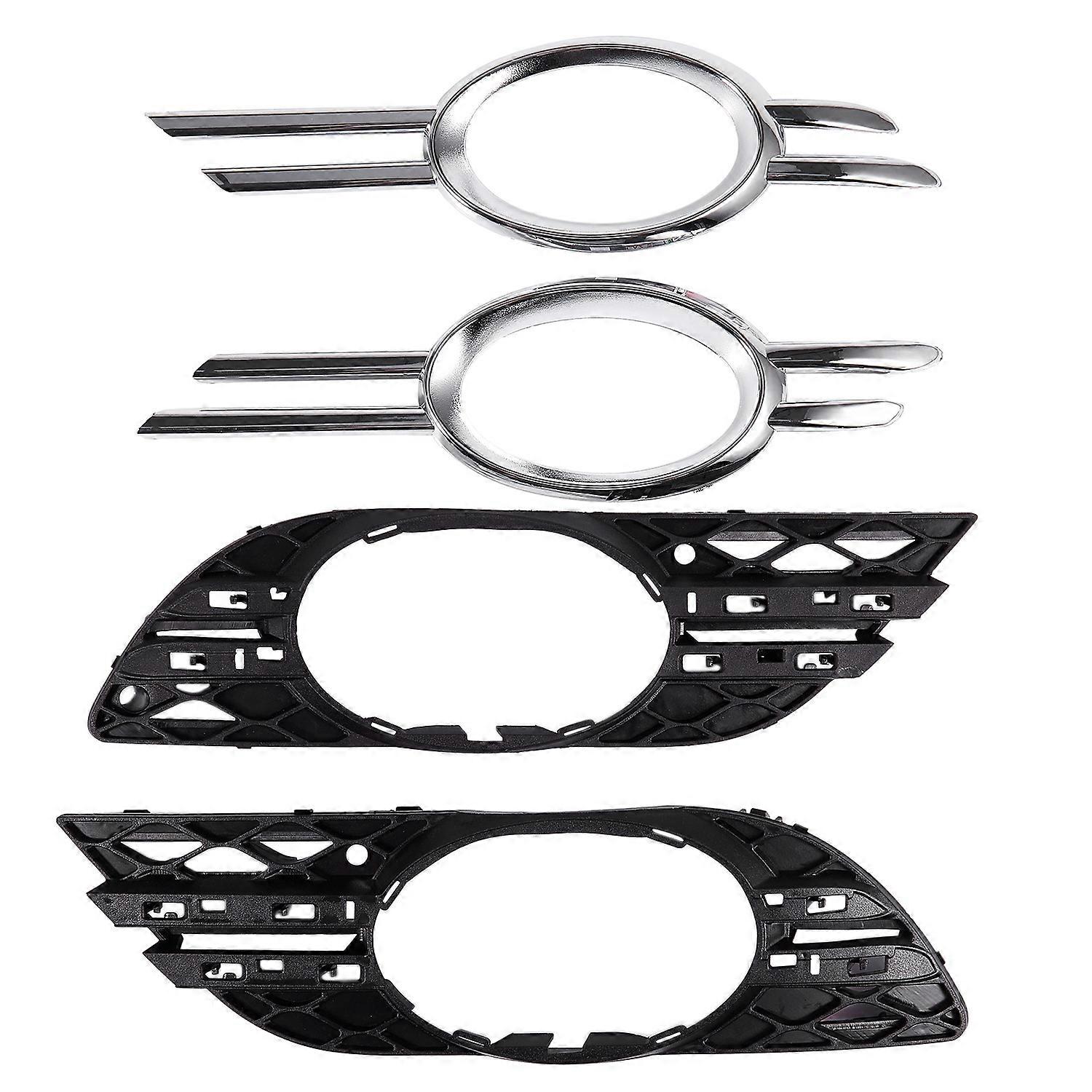 4Pcs Front Bumper Fog Light Chrome Grill Trim Cover Left Right for ...