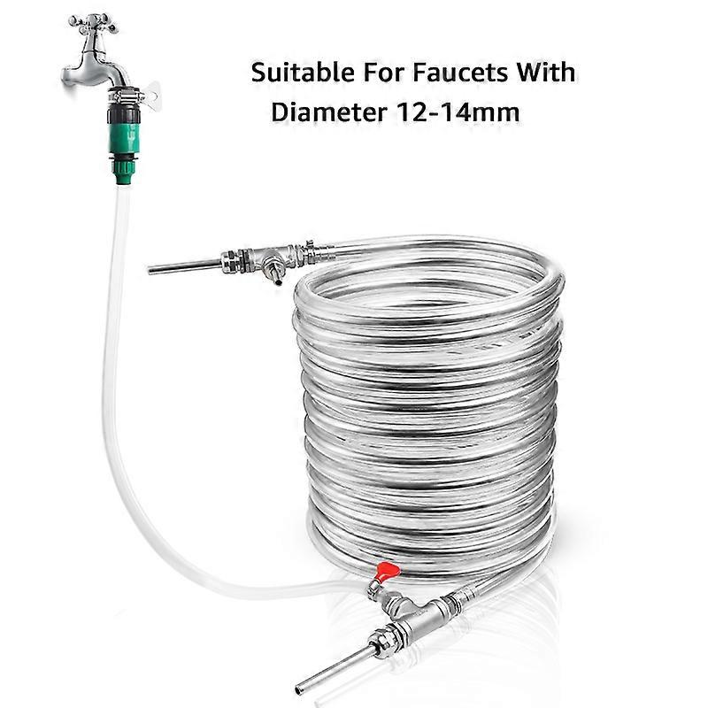 Counterflow Wort Chiller, 3/8'' x 10M Stainless Steel Cooling Tube ...