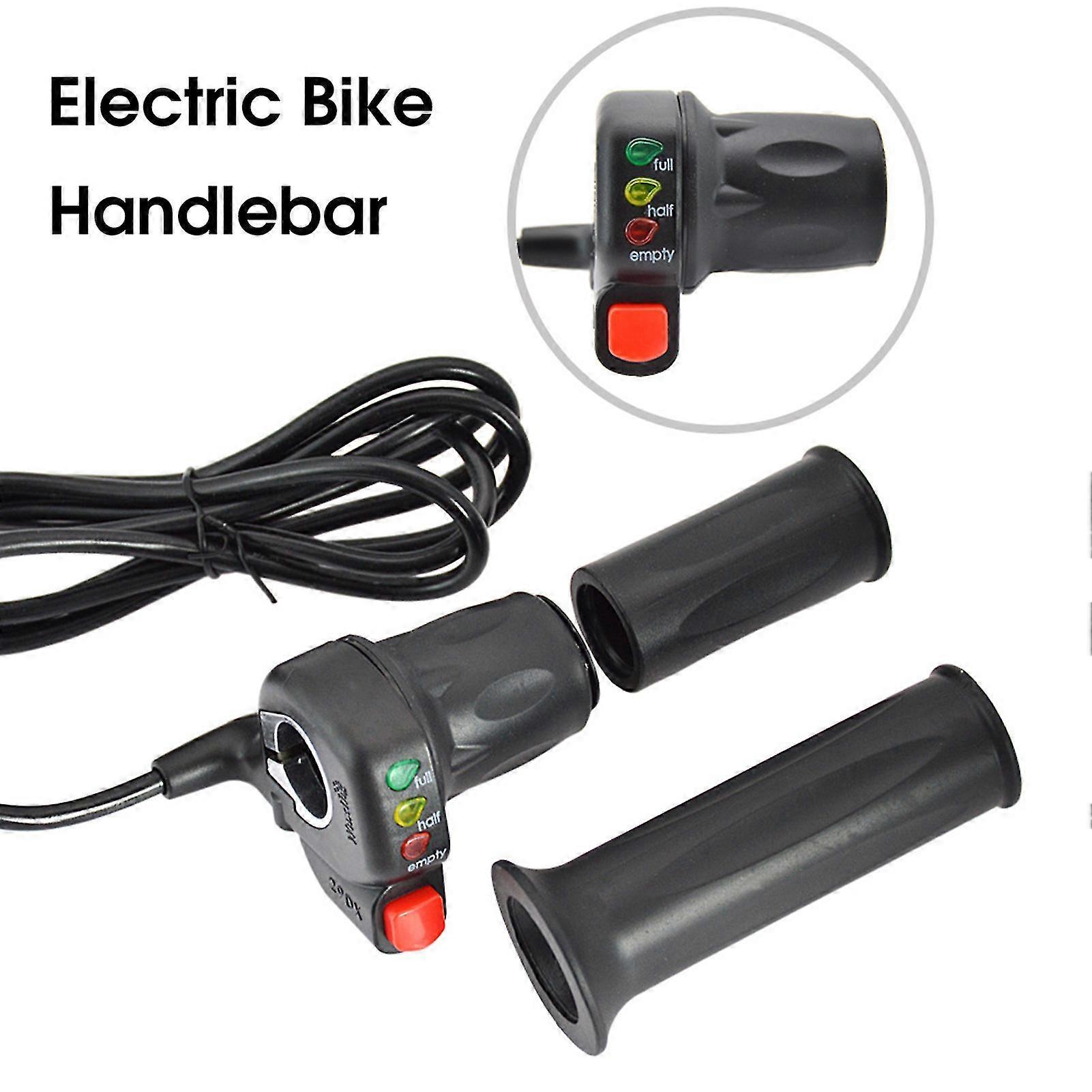36/48v Electric Bike Throttle With Switch Power Display Self-locking ...