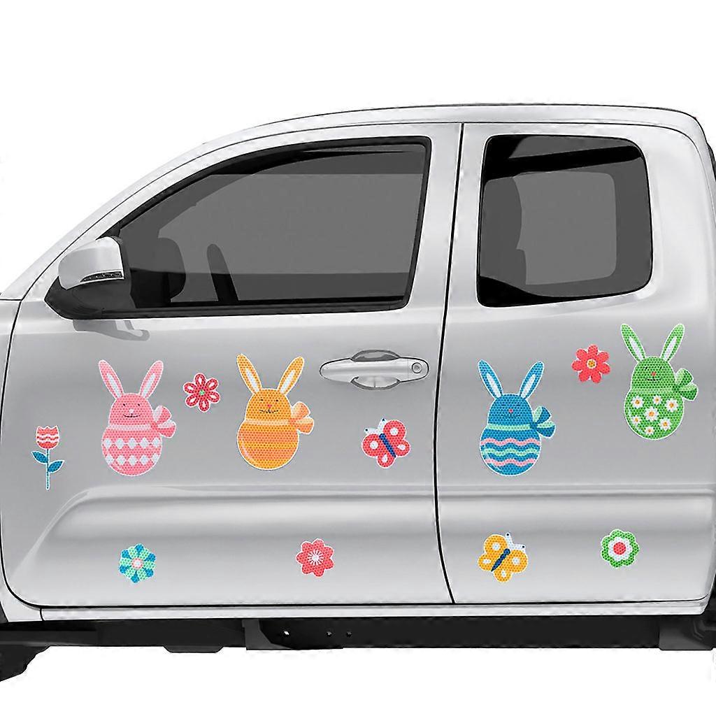 1 Set Easter Bunny Reflective Magnet Car Decorations Cute Rabbit Easter ...