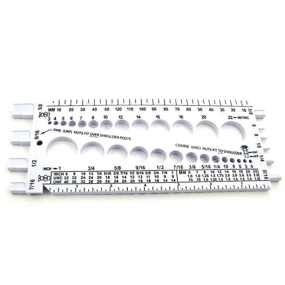 Bolt Nut Thread Inch&Metric Thread Tester Bolt Gauges Metric Size Gauge ...