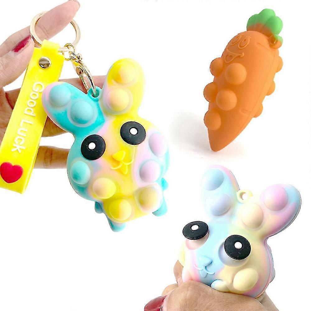 Pop Fidget Ball Rabbit Popper Toys 3d Anti-pressure Bunny Squeeze Pop ...